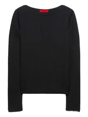 MAXCO. Max&co. Boat Neck Jumper - Black