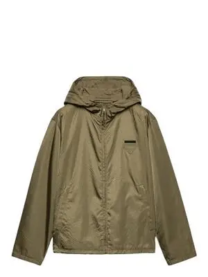 Prada Zip-up Hooded Jacket - Olive