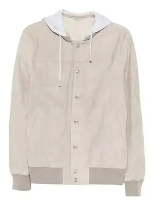 Eleventy Hooded Press-stud Jacket - Nude