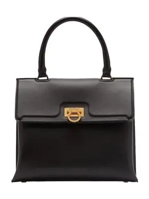 FERRAGAMO Trifolio Top-handle Bag - Black