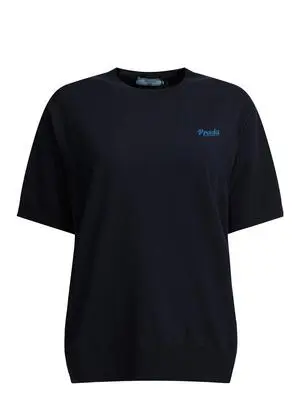 PRADA Prada Silk Crew Neck Short Sleeve Sweater