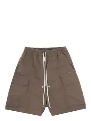 Rick Owens Rick Owens Drawstring Cargo Shorts With Zip Detail Green