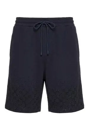 Gucci Embellished Technical Jersey Shorts - Dark Blue