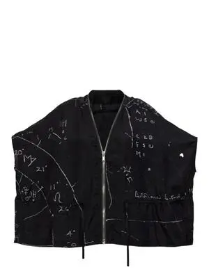 Rick Owens Printed Zip-front Jacket - Black