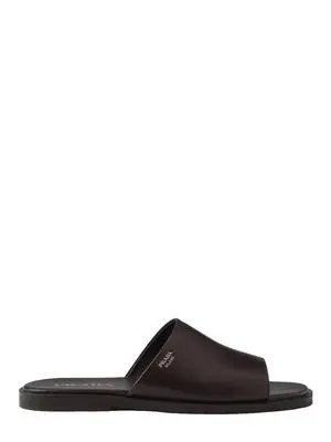 Prada Open-toe Slides - Dark Brown