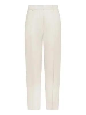 Seventy Carrot-fit Pleated Trousers - Cream