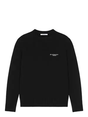 Givenchy Paris Signature Embroidered Knitted Jumper - Black