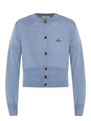 VIVIENNE WESTWOOD Bea Knit Cropped Cardigan - Blue