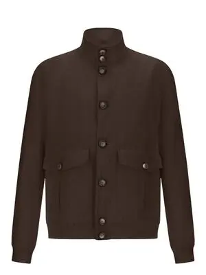 Herno Button-up Bomber Jacket - Brown
