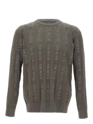 Iceberg Logo Crew Neck Jumper - Green