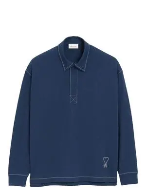 Ami De Coeur Oversized Polo Shirt - Blue