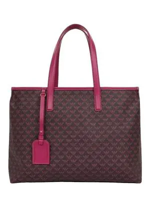Emporio Armani Monogrammed Tote Bag - Black