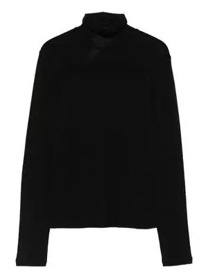 FORTE_FORTE Forte Forte Fine-Knit Jumper With Roll Neck And Long Sleeves Black