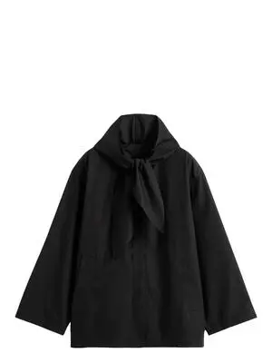 TOTEME Scarf Detailed Long-sleeved Jacket - Black