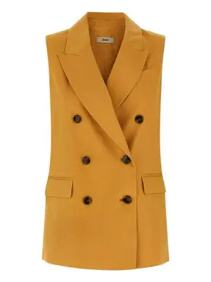Herno Double-breasted Linen Blazer - Orange