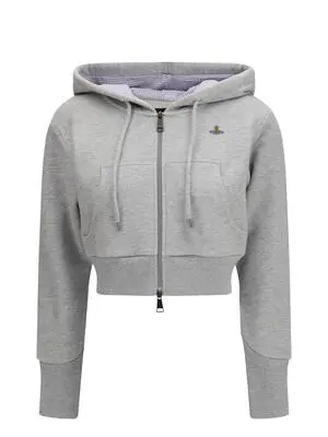 VIVIENNE WESTWOOD Leo Striped Drawstring Hoodie - Grey