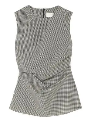 RÓHE Róhe Sleeveless Crewneck Plaid Top
