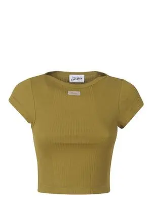 JEAN PAUL GAULTIER Cropped Ribbed T-shirt - No