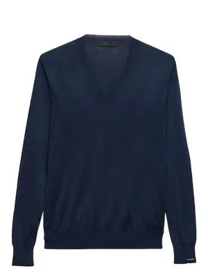 Prada Long-sleeved V-neck Jumper - Blue