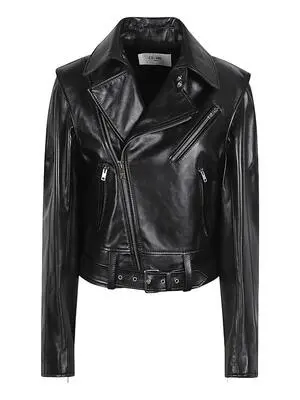 Celine Biker Jacket In Calfskin - Black