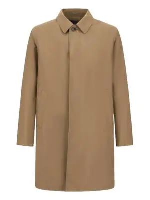 Herno Long-sleeved Buttoned Raincoat - Brown