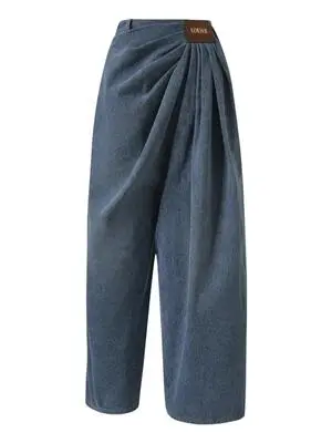 Loewe Draped Jeans With Pleated Detail - Blue