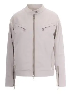 Patrizia Pepe Zip-up Biker Jacket - White