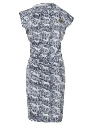 VIVIENNE WESTWOOD Draped Asymmetrical Mini Dress - Gray