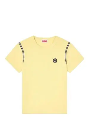 Kenzo Kenzo Cotton T-Shirt With Embroidered Boke Flower 2.0 Branding Vanilla