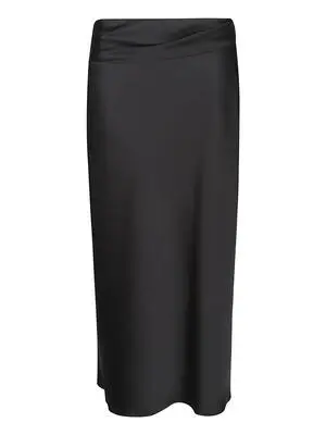 Patrizia Pepe Draped Midi Skirt - Black