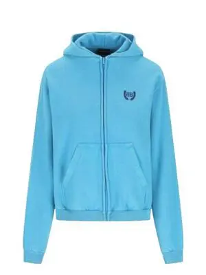 Balenciaga Laurel Classic Zipped Hoodie - Blue