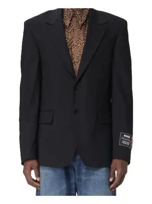 MSGM Single-breasted Blazer - Black