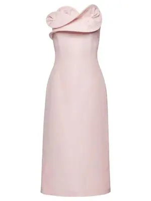 Magda Butrym Sleeveless Corset Dress With Floral Pleats - Pink