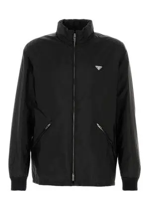 Prada Triangle Logo Zip Jacket - Black