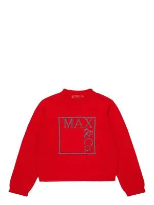 MAXCO. Max&co. Intarsia-knit Logo Jumper - Red