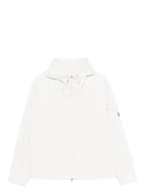 Moncler Long-sleeved Hooded Zip-up Jacket - White