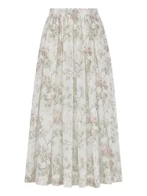 DIOR Dior Mid-Length Flared Skirt With Patterned Decoration