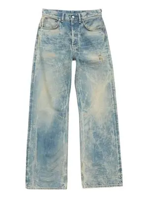 Acne Studios Acne Studios Patch Denim Wide-Leg Jeans Blue