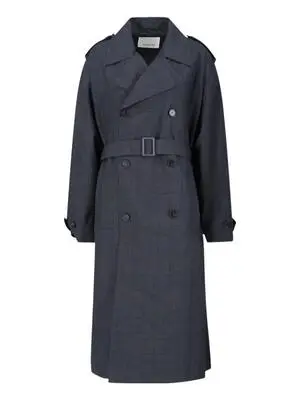 THE FRANKIE SHOP The Frankie Shop Bleecker Plaid Oversized Trench Coat