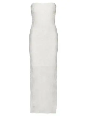 ROTATE BY BIRGER CHRISTENSEN Floral Mesh Tube Dress - White