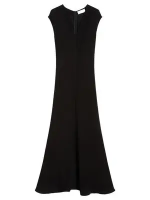 Sportmax V-neck Sleeveless Maxi Dress - Black