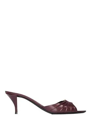 SAINT LAURENT Saint Laurent "Babylone" Logo Plaque Mules