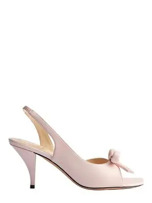Dior Bow Heeled Slingback Sandal - Nude