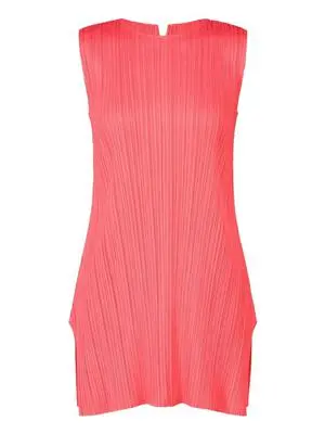 PLEATS PLEASE BY ISSEY MIYAKE Sleeveless Pleated Dress - Pink