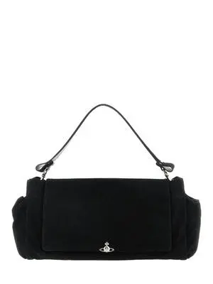 VIVIENNE WESTWOOD Logo Plaque Top Handle Shoulder Bag - Black