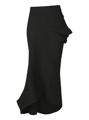 Issey Miyake Asymmetrical Midi Skirt - Black