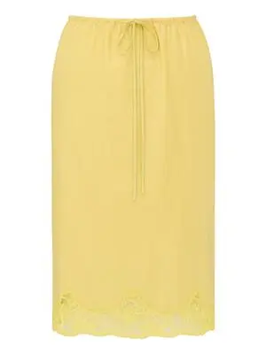 Saint Laurent Saint Laurent Laced Half-Slip Skirt Jaune