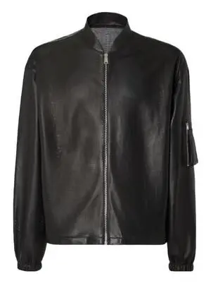 Fendi Nappa Leather Blouson - Black