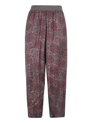 UMA WANG Uma Wang Palmer Patterned Trousers Grey Red