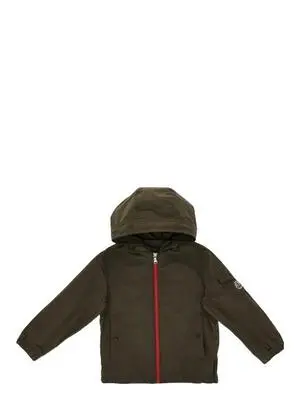 Moncler Logo Patch Hooded Zip-up Jacket - Green